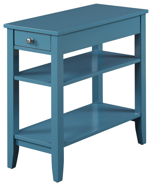 American Heritage 1 Drawer Chairside End Table With Shelves ...