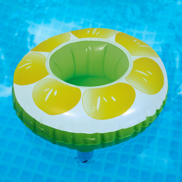 9" Inflatable Lemon Slice Swimming Pool Beverage Drink Holder - Modern ...