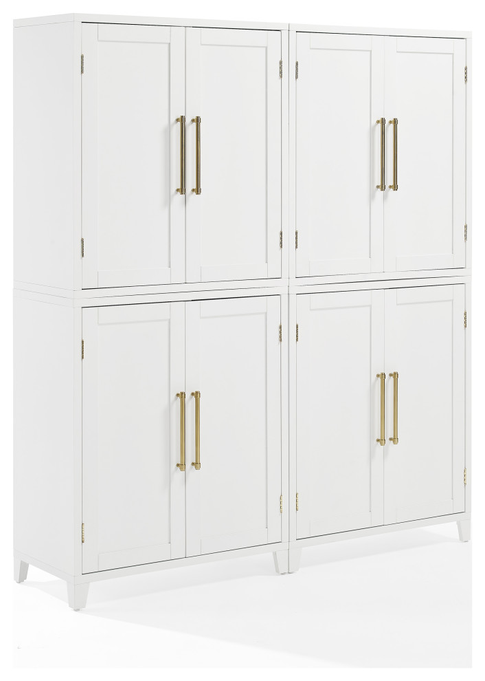 Roarke 2Pc Kitchen Pantry Storage Cabinet Set, 2 Pantries ...