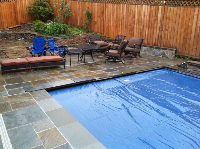 Flagstone Pool Deck in Washington DC - Spring Valley NW - Contemporary ...