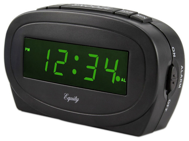 Equity® 30226 Large LED Alarm Clock with Green Display, 0.6 ...