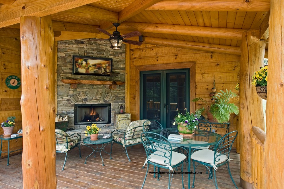 Log Home - Edenfield - Traditional - Verandah - Other - by Home Design ...