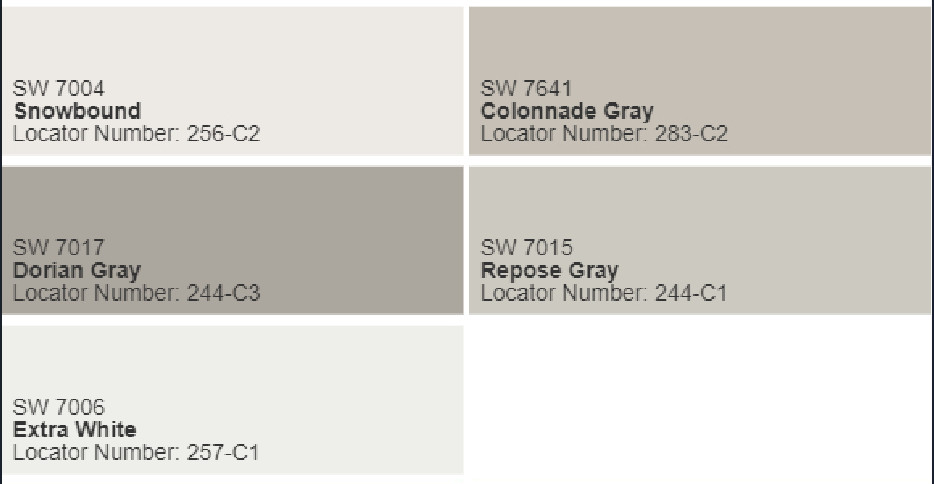 What trim color for snowbound walls