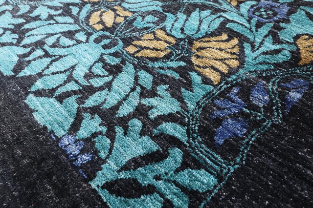 9'x12' William Morris Handmade Wool Area Rug, Q1643, 8'9"x11'8 ...