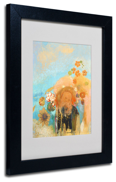'Evocation of Roussel, 1912' Matted Framed Canvas Art by Odilon Redon ...
