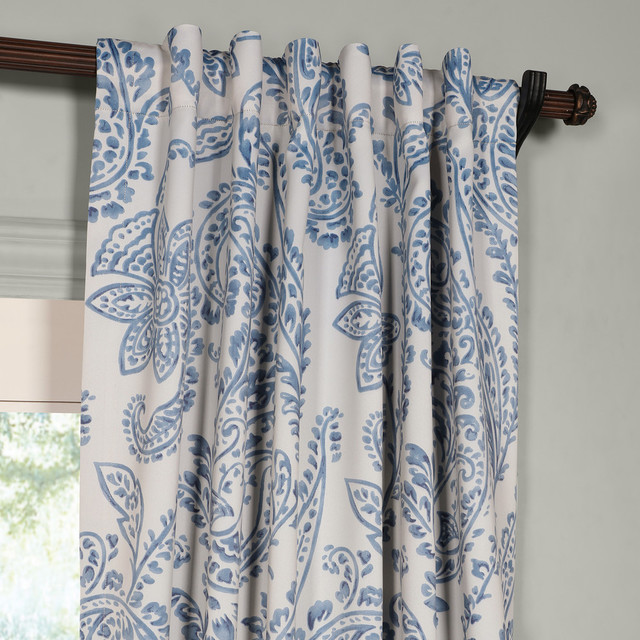 Tea Time Blackout Room Darkening Room Darkening Curtain Pair, 50"x96 ...