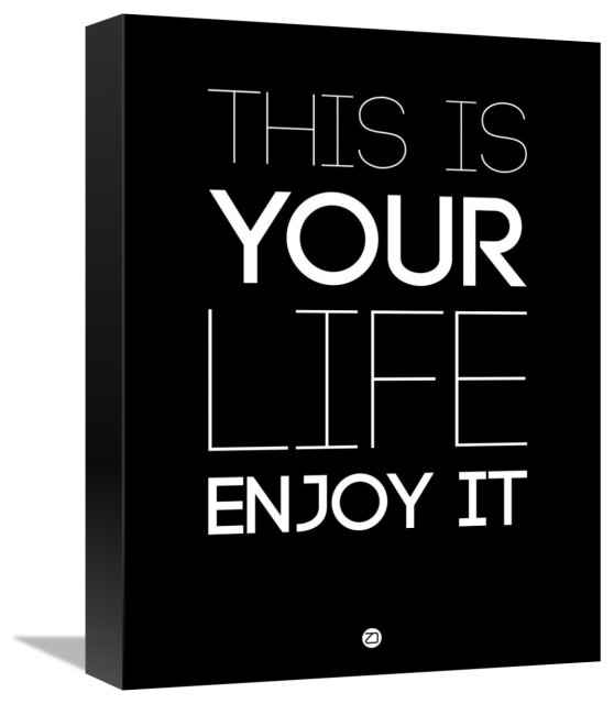 "This Is Your Life Poster Black" Fine Art Print, 12" x 16" - Modern ...