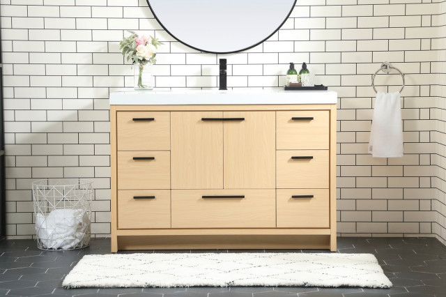 Elegant VF46048MMP 48"Single Bathroom Vanity, Maple - Contemporary ...