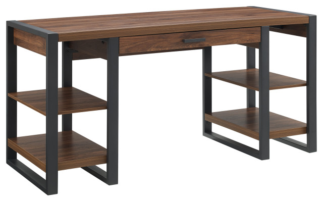 60" Wood Computer Desk - Dark Walnut - Modern - Desks And Hutches - by ...