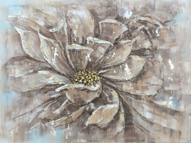 "Yellow Pollen" Hand Painted Canvas Artwork; Floral Art; Modern; Fine ...