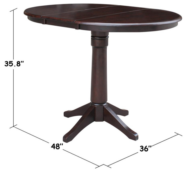 Round Top Pedestal Table With 12 Leaf - Transitional - Dining Tables ...