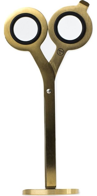 HMM Scissors With Base, Gold - Contemporary - Desk Accessories - by ...