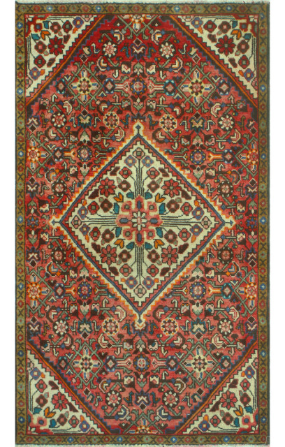 Fine Vintage Distressed Bax Rust/Gold Rug, 3'7x6'4, 3'7x6'4 ...