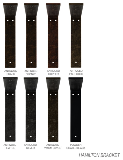 2"x20"x20" Hamilton Steel Bracket, Hammered Black, 2"Wx16"Dx16"H ...