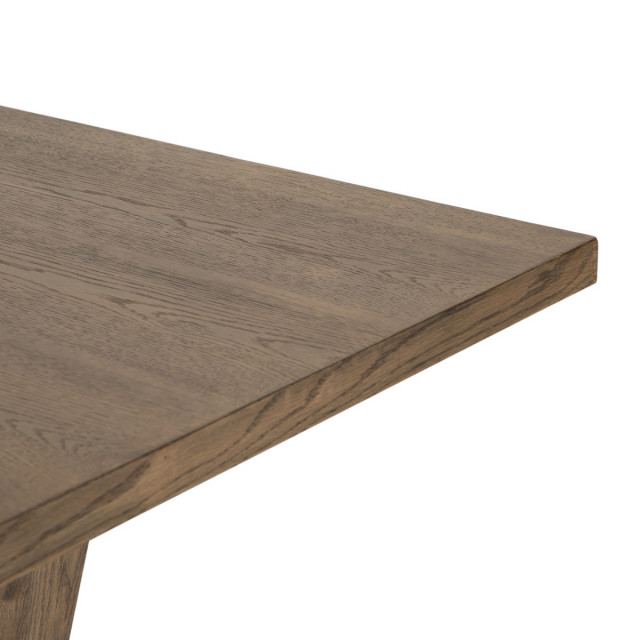 Pryor Grey Oak Wood Dining Table 87" - Transitional - Dining Tables ...