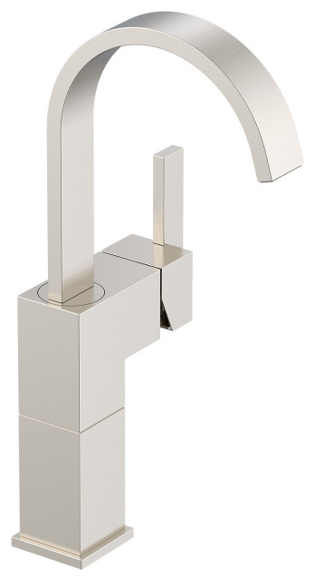 Sirius Single Handle Vessel Filler w/ Metal Grid Strainer Chrome ...