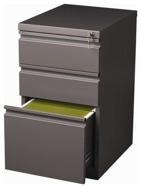 Catania 20-inch Deep Metal Mobile Pedestal File 3-Drawer Box/Box/File ...
