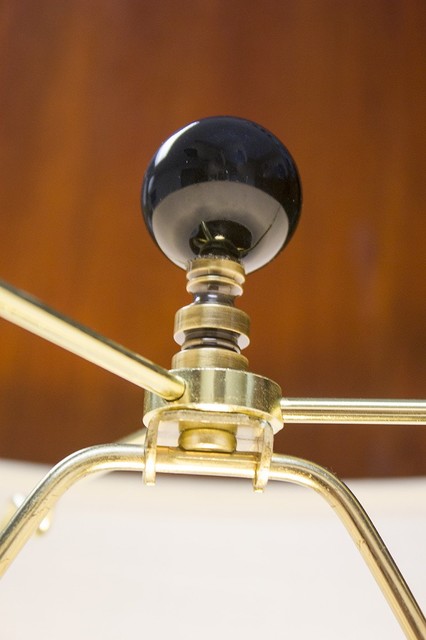 Ceramic Black Ball Antique Base Lamp Finial 2