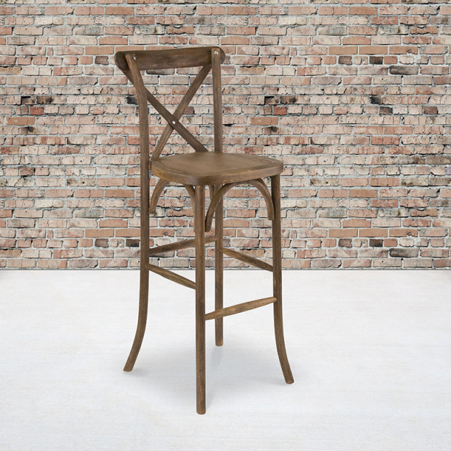 Bellevue FFIF25382 18"W Rustic Farmhouse Bar Stool - Farmhouse - Bar ...