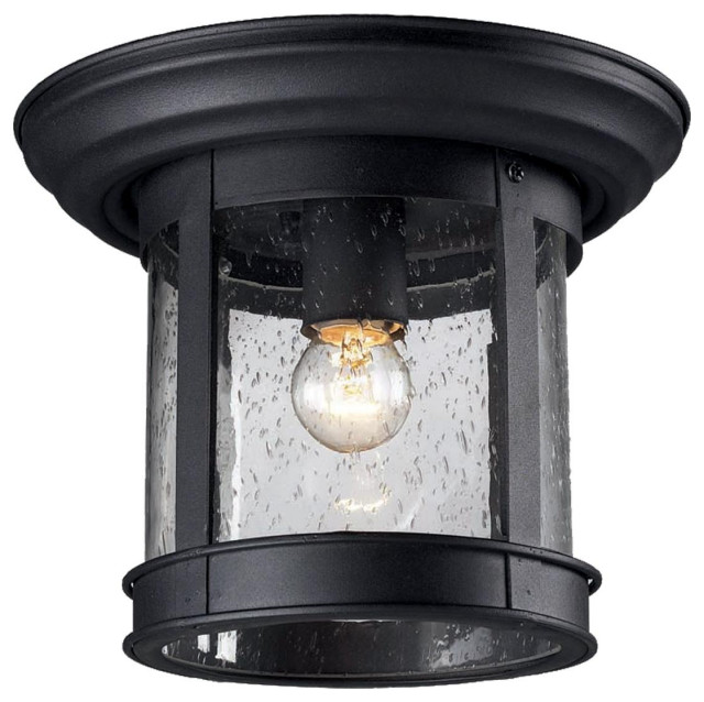 Outdoor Flush Mount Collection Outdoor Flush Mount Light in Black ...