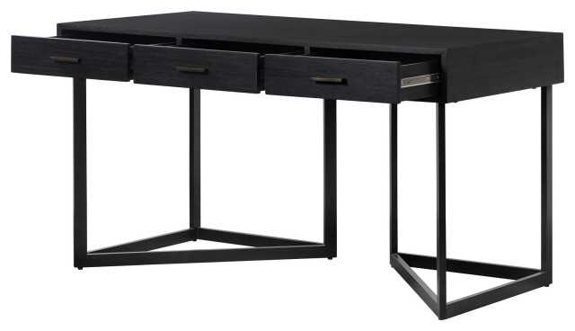 Lewis Desk wire brushed Ebony - Transitional - Desks And Hutches - by ...