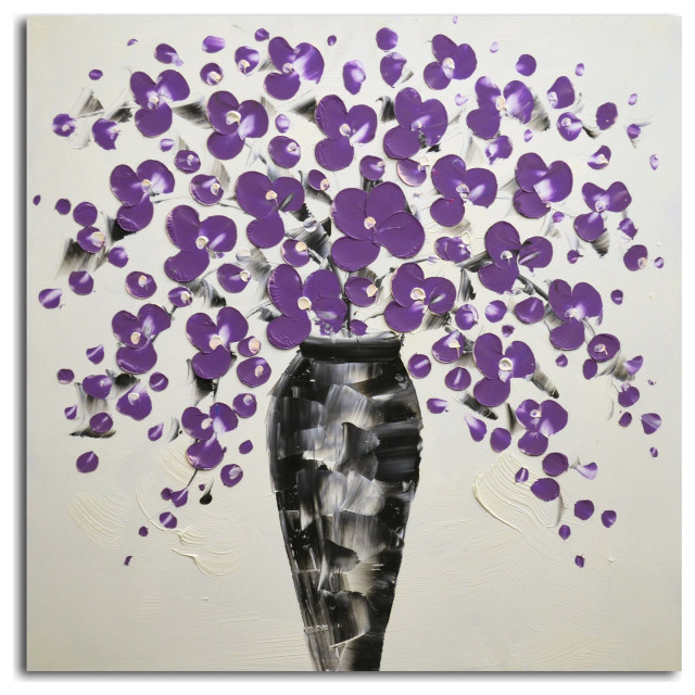 "Bouquet of Violets" Original Oil Painting On Canvas - Contemporary ...