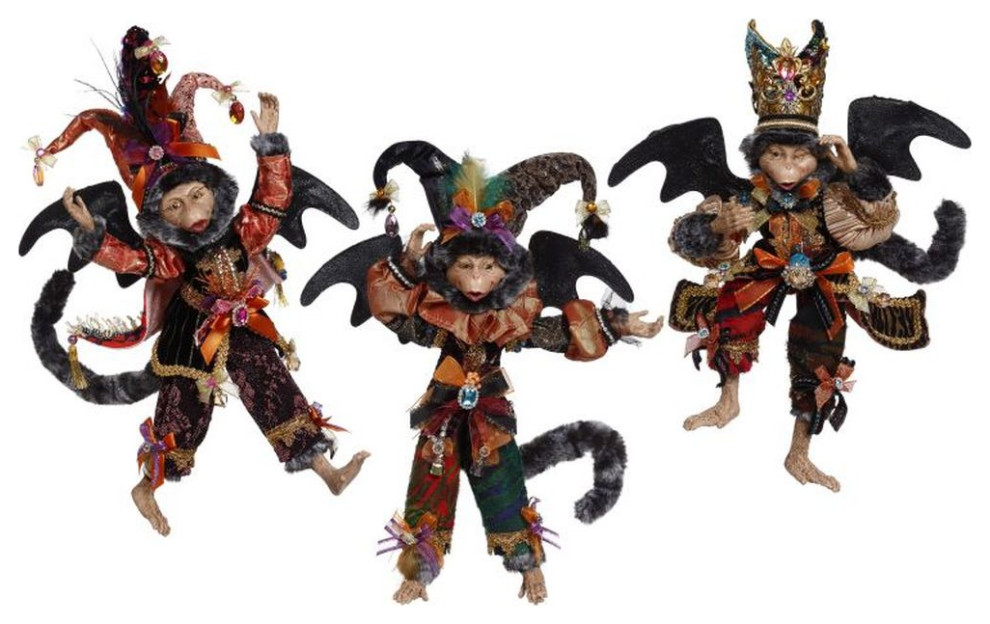 Mark Roberts Fall 2022 Halloween Monkey, Assortment of 3, Small ...