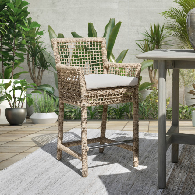 Brisbane Counter Stool by Kosas Home - Beach Style - Outdoor Bar Stools ...