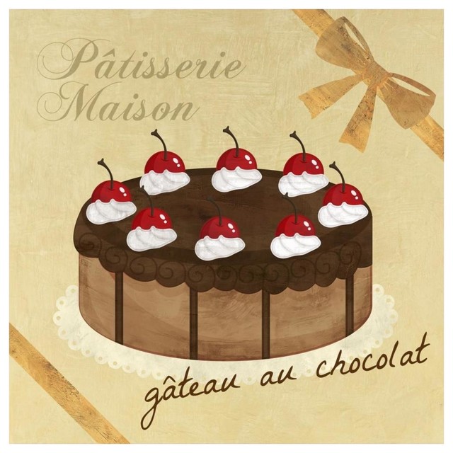 "Gateau au chocolat" Digital Paper Print by Skip Teller, 20"x20", 42 ...