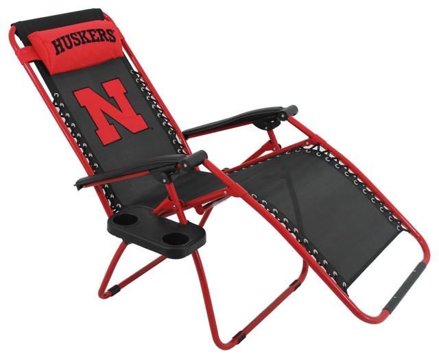 Nebraska Huskers Zero Gravity Chair - Contemporary - Outdoor Folding ...