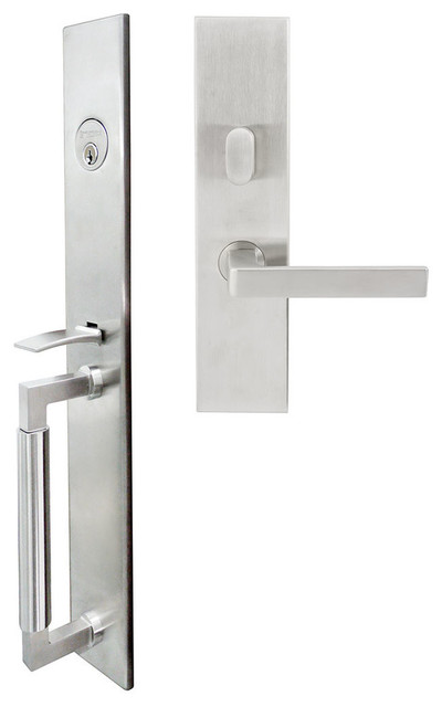 Tokyo Lever, Mortise Entry Handleset, Left Hand, Satin Stainless Steel ...
