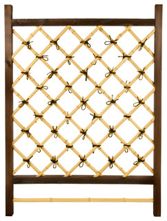 Japanese Garden Style Wood and Bamboo Trellis - Asian - Garden ...