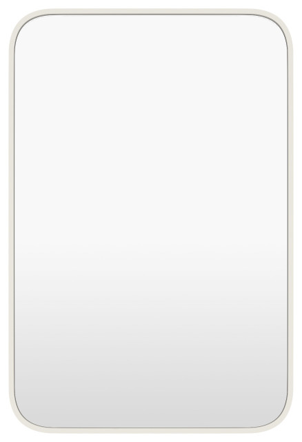 Ajax 24x36 White Rectangular Metal Frame With Round Corner ...