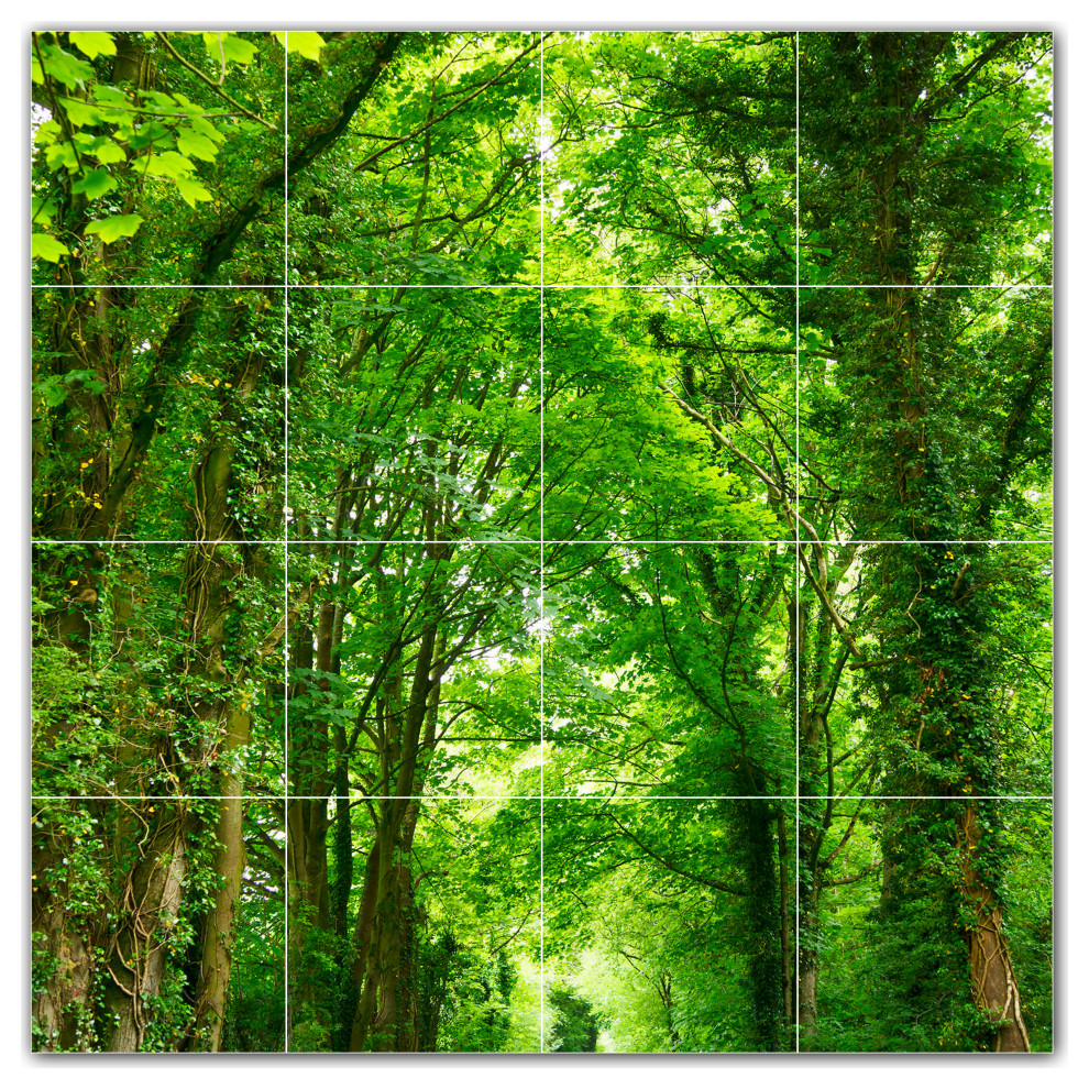 Trees Ceramic Tile Wall Mural HZ501043, 24" Wide x 24" High ...