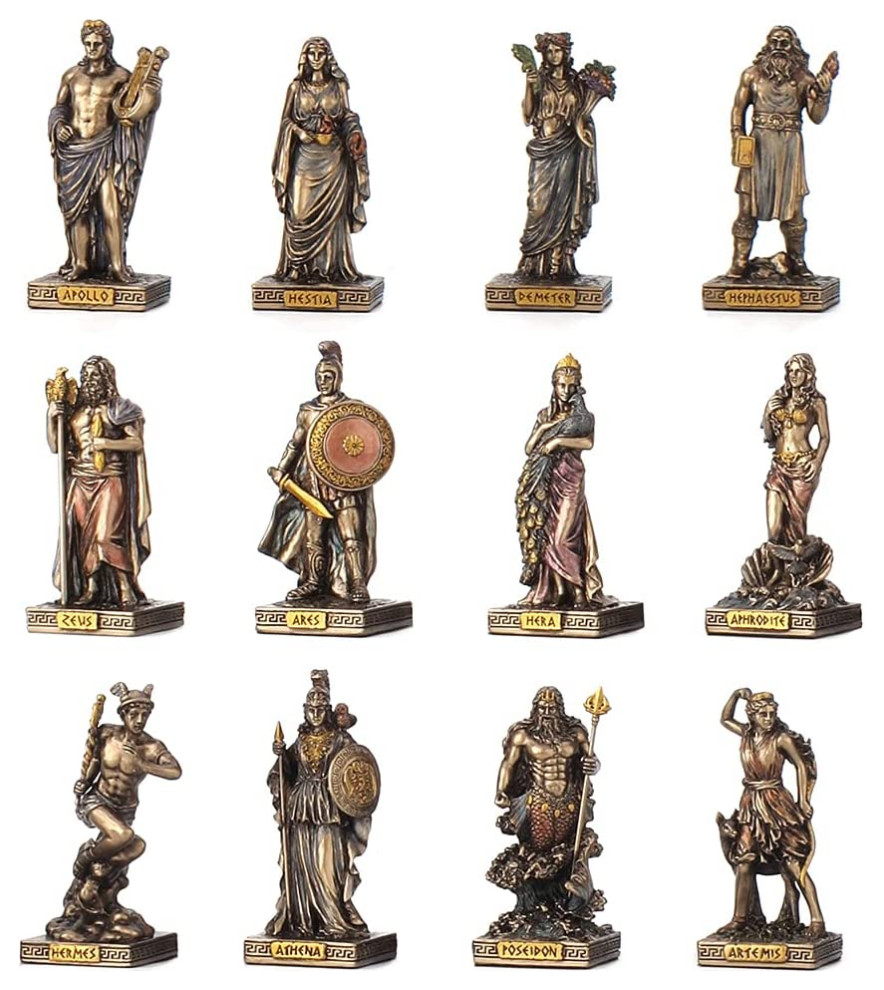 Greek Pantheon The Twelve Olympians - Classic Statue Sculpture ...