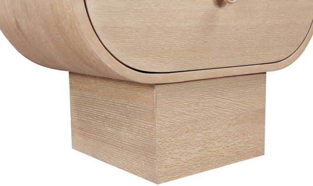 Harlow Solid Wood And Oak Veneer Night Stand - Transitional ...