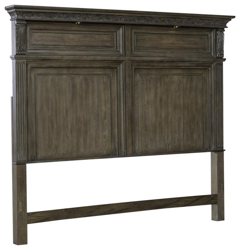 King Panel Headboard Traditional Brown - Traditional - Headboards - by ...