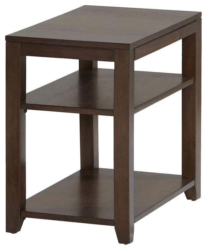 Traditional Chairside Table with 2 Shelves - Transitional - Side Tables ...