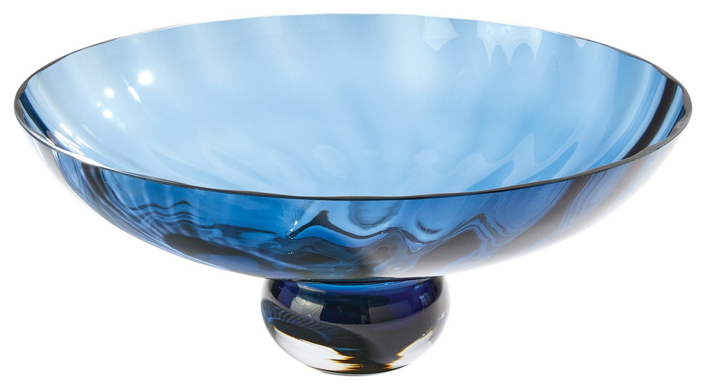 Ball Footed Bowl, Blue, Large - Contemporary - Decorative Bowls - by ...