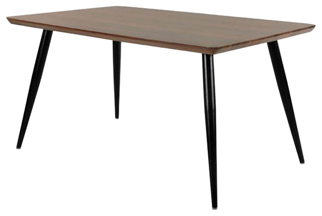 Rectangular Walnut Top Dining Table - Midcentury - Dining Tables - by ...