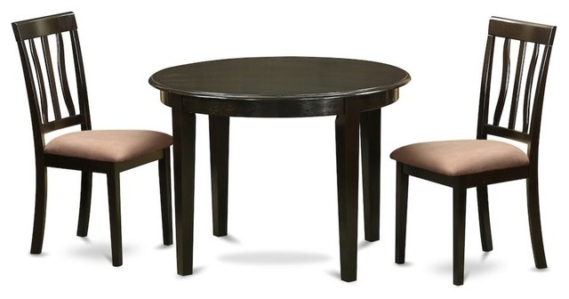 3-Piece Kitchen Table Set, Small Round Table And 2 Kitchen Chairs ...