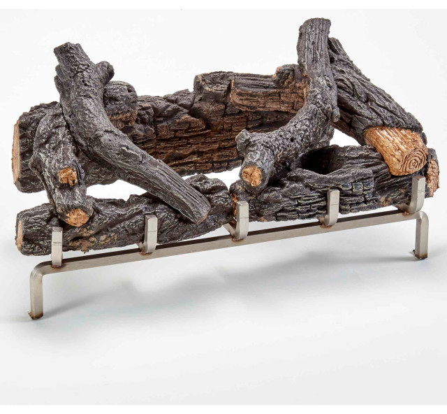 Concrete Log Set with Stainless Fireplace Grate for 450 Series Outdoor ...
