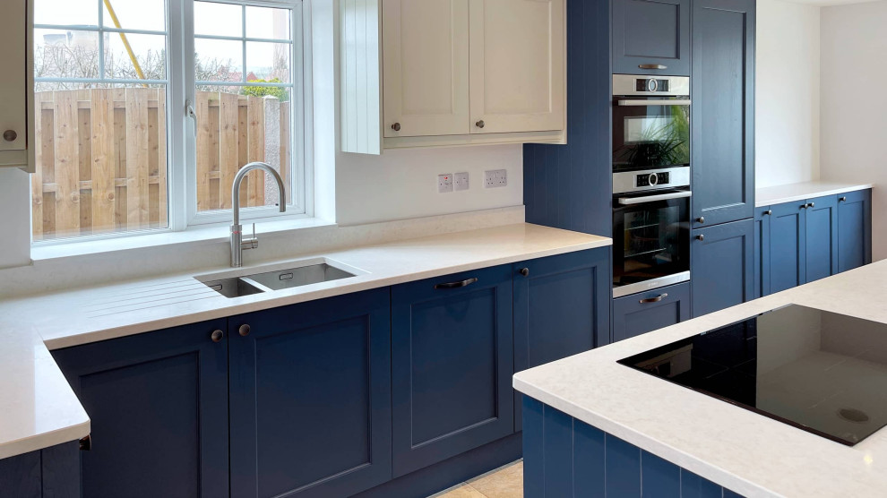 Traditional Blue & White Shaker Kitchen - Traditional - Kitchen - Other ...