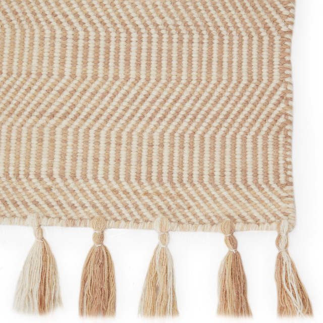 Jaipur Living Flats Handmade Geometric Ivory/Light Tan Area Rug, 5'x8 ...