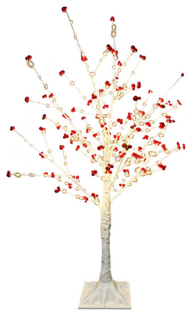 3' Red Berry, Branch Fairy LED Twig Tree - Artificial Plants And Trees ...