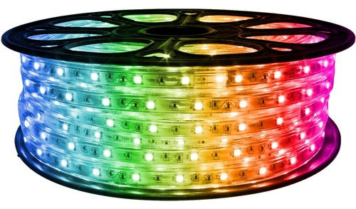 Brilliant 120 Volt SMD-5050 RGB Color Changing LED Strip Light ...