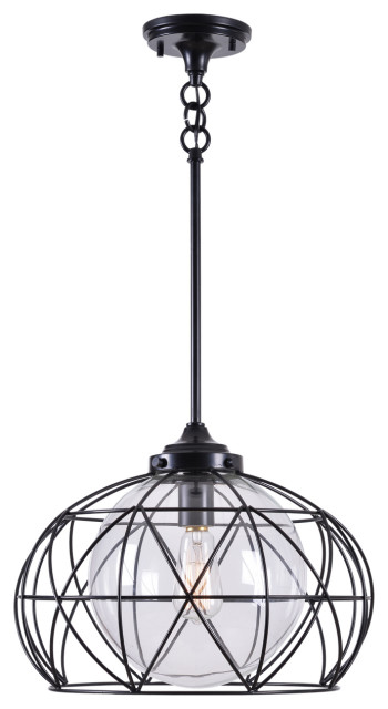 Kenroy 93664ORB 1-Light Pendant, Cavea - Industrial - Pendant Lighting ...