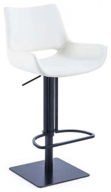 Harriet Modern White Bar Stool Set of 2 - Transitional - Bar Stools And ...