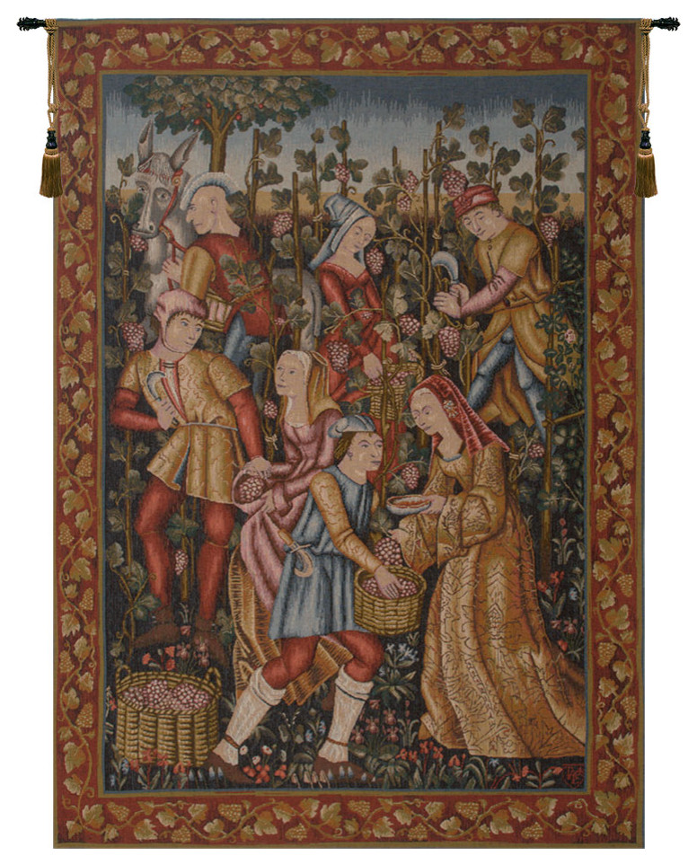 Vendanges European Tapestry Wall hanging - Traditional - Tapestries ...