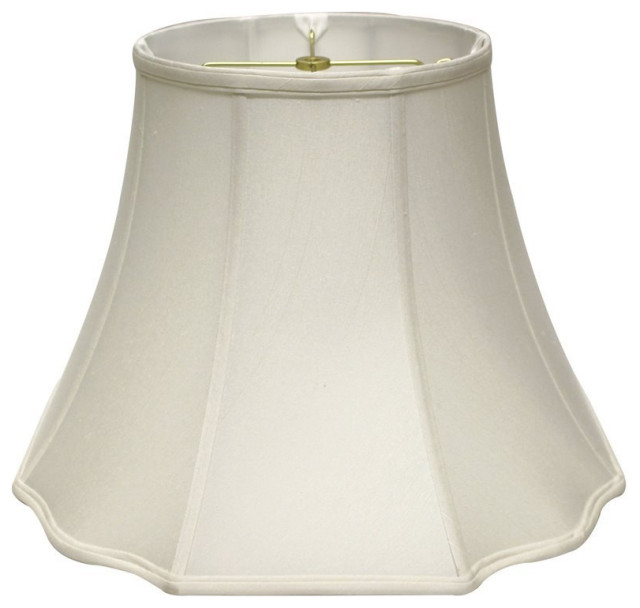 12"W Shantung Fabric Slant Modified Fancy Octagon Softback Lampshade in ...